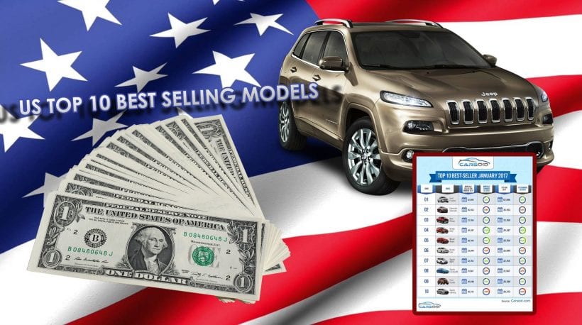 January of 2017 - US Top 10 Best Selling Models (Infografic)